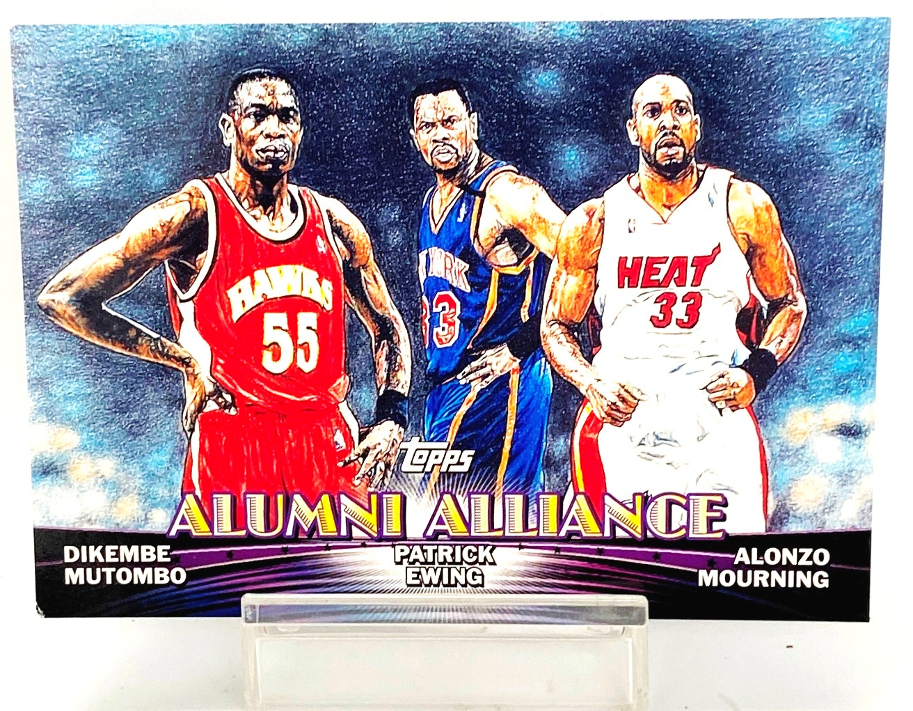 Vintage 2000 Topps Exclusive NBA Alumni Alliance Dikembe Mutombo-Patrick Ewing-Alonzo Mourning ...