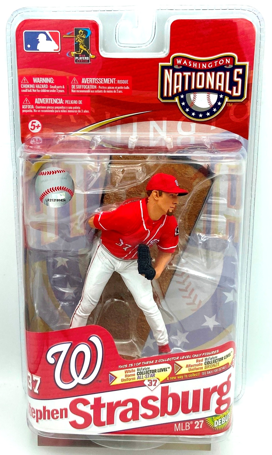 Vintage 2011 McFarlane MLB Stephen Strasburg Figure Debut-Rookie Series ...