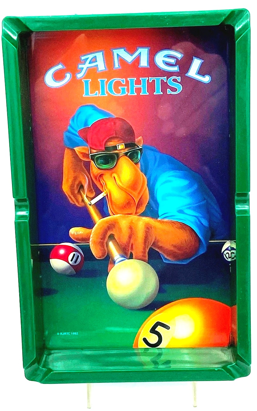 1992 RJRTC Joe Camel Lights Billiard Pool Table-Ash Tray ("Size W-4.5 ...