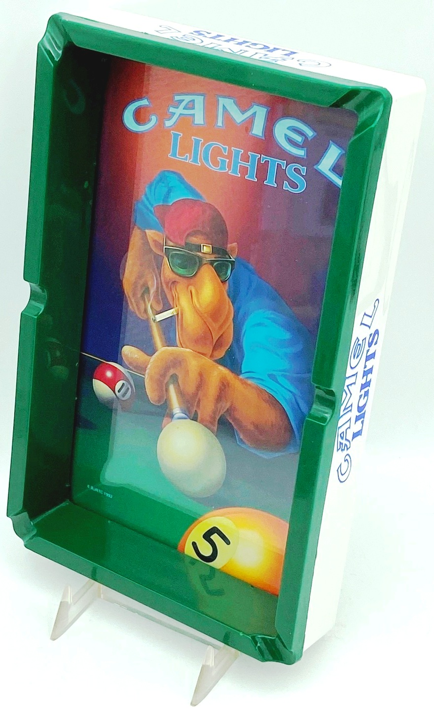 1992 RJRTC Joe Camel Lights Billiard Pool Table-Ash Tray ("Size W-4.5 ...