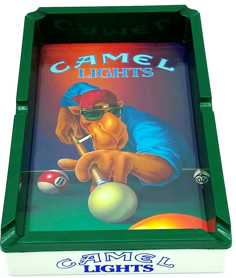 1992 RJRTC Joe Camel Lights Billiard Pool Table-Ash Tray ("Size W-4.5 ...
