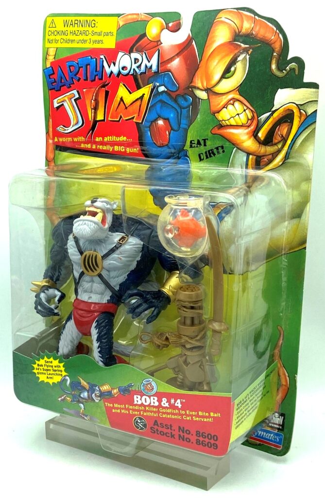 1994 Playmates Earth Worm Jim BOB & #4 (w/Wacky Worm Weapons)