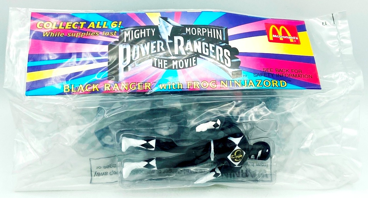 Vintage 1995 McDonald's Mighty Morphin Power Rangers The Movie Black ...