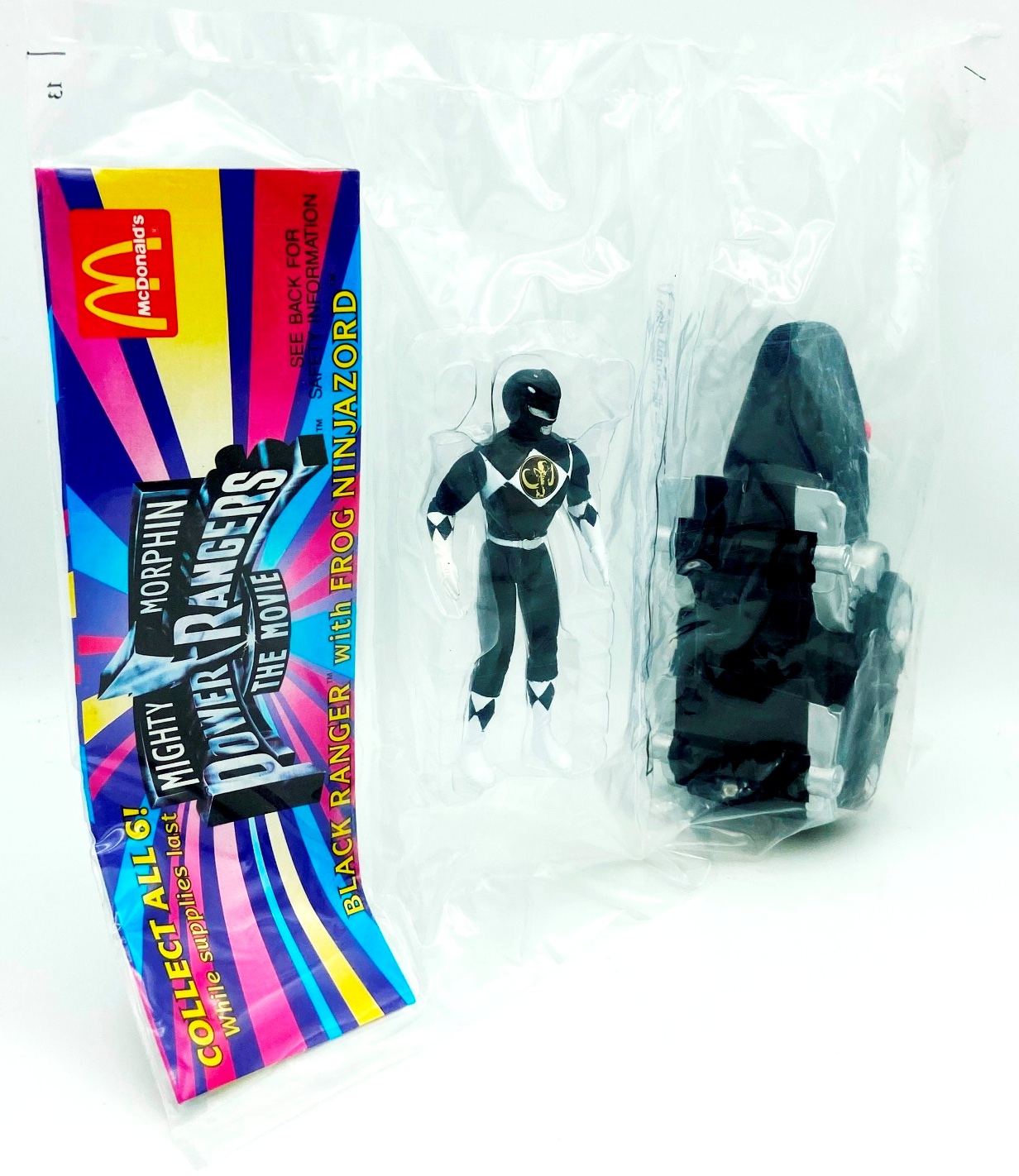 Vintage 1995 McDonald's Mighty Morphin Power Rangers The Movie Black ...