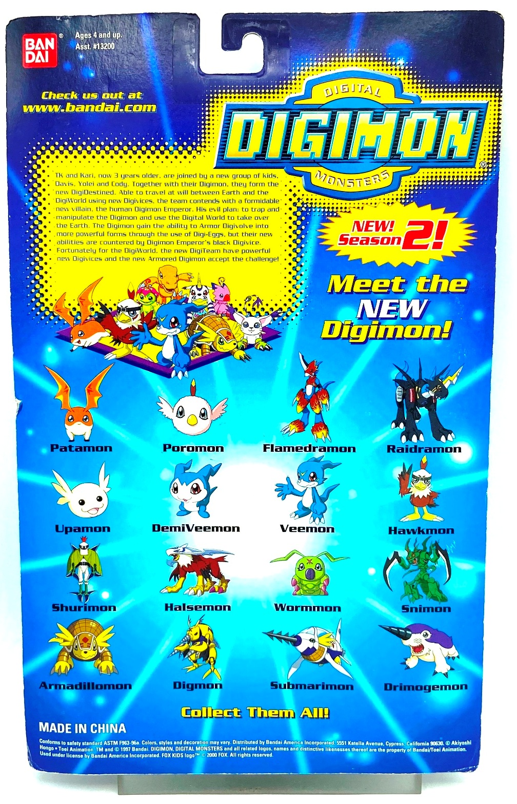 Vintage 1999 Digimon DM Collectable Digimon Set XVIII Season 2 (Action ...