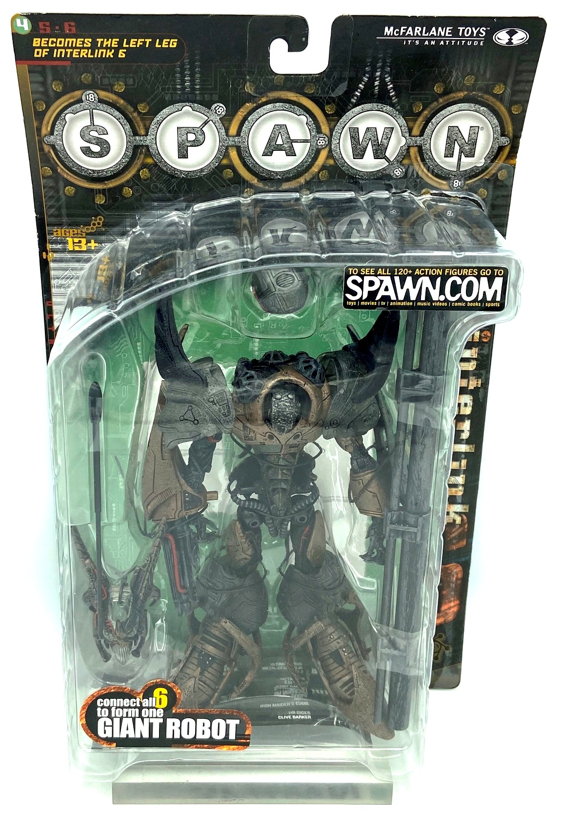 2001 McFarlane Spawn LL4 Interlink 6 Giant Robot “Loose Blister"