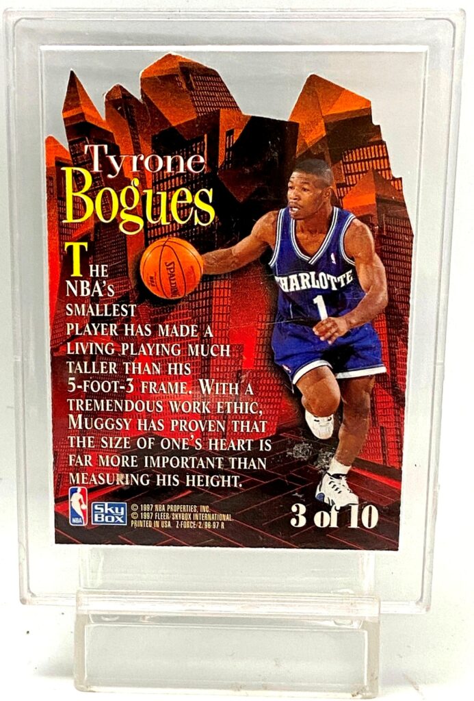 1997 Skybox Z-Force Tyrone Bogues Little Big Men Die-Cut Card #3
