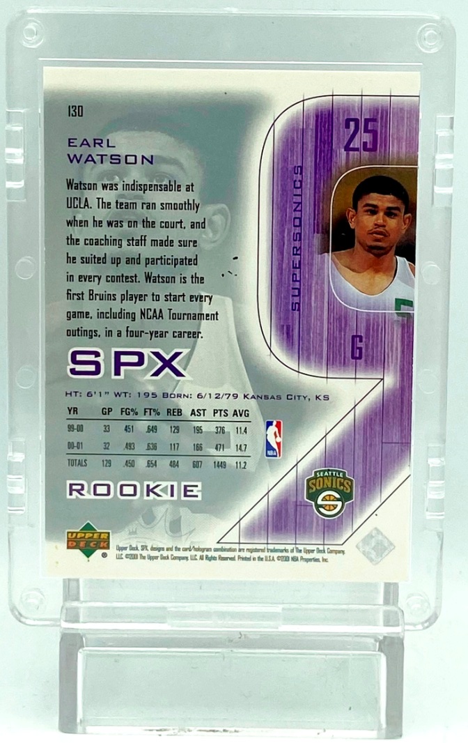 Vintage 2001 Upper Deck SPx Rookie Earl Watson Rookie Card #130 ...