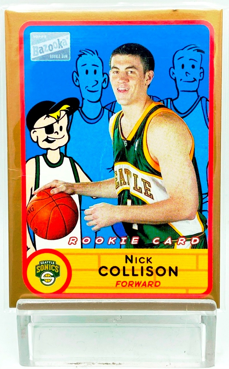 2003 Topps Bazooka NBA Nick Collison Gold Rookie #287 Thick Card