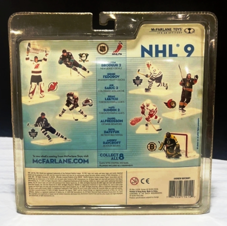 2004 McFarlane NHL Andrew Raycroft Rookie-Yellow/Black Jersey S-9