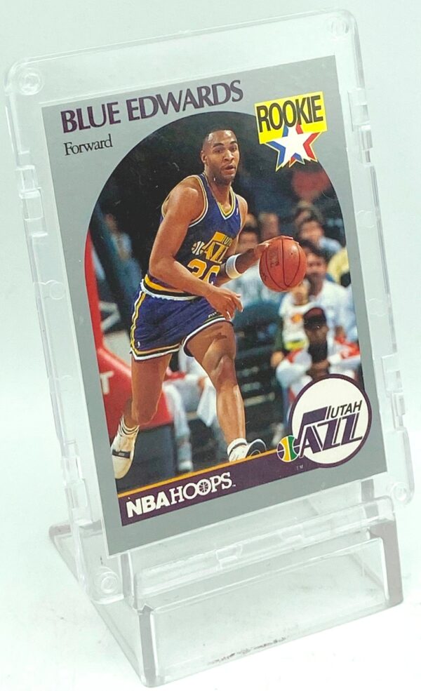 Vintage 1990 NBA Hoops "ROOKIE" Blue Edwards RC #288 (Utah Jazz Purple ...