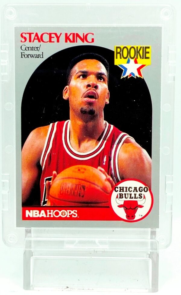 Vintage 1990 NBA Hoops "ROOKIE" Stacey King RC #66 (Chicago Bulls Red ...