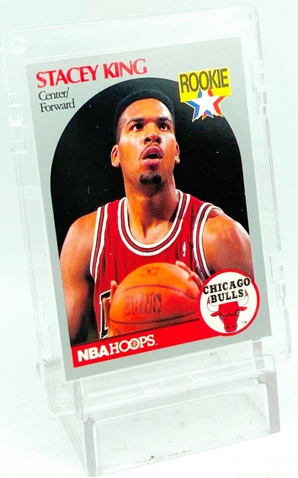 Vintage 1990 NBA Hoops "ROOKIE" Stacey King RC #66 (Chicago Bulls Red ...