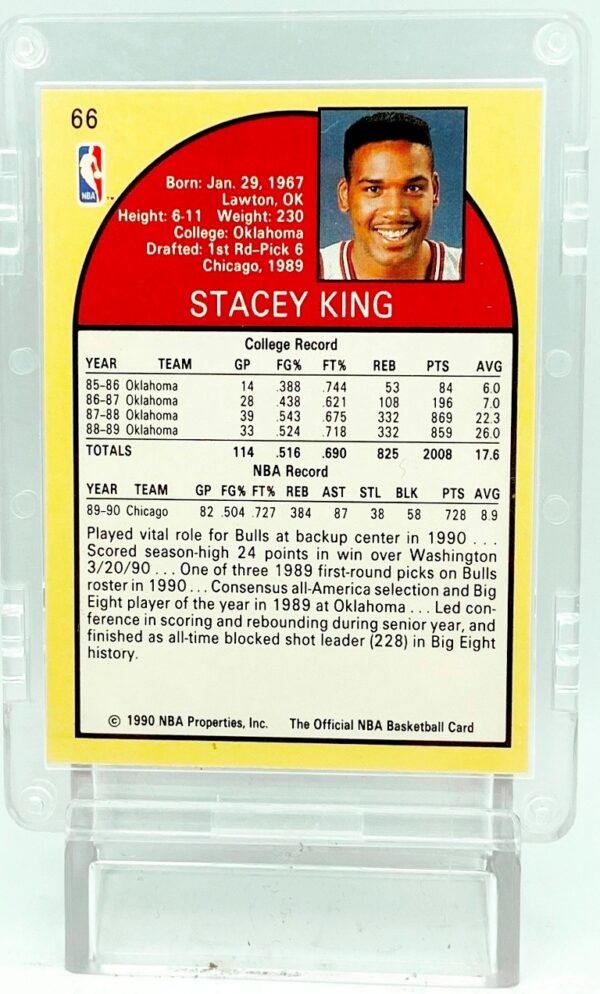 Vintage 1990 NBA Hoops "ROOKIE" Stacey King RC #66 (Chicago Bulls Red ...