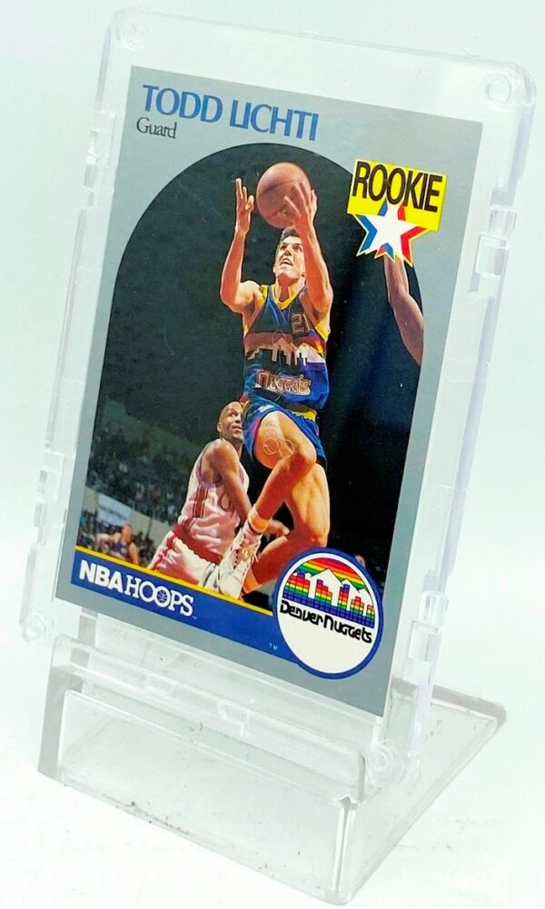 Vintage 1990 NBA Hoops "ROOKIE" Todd Lichti RC #98 (Denver Nuggets Blue ...