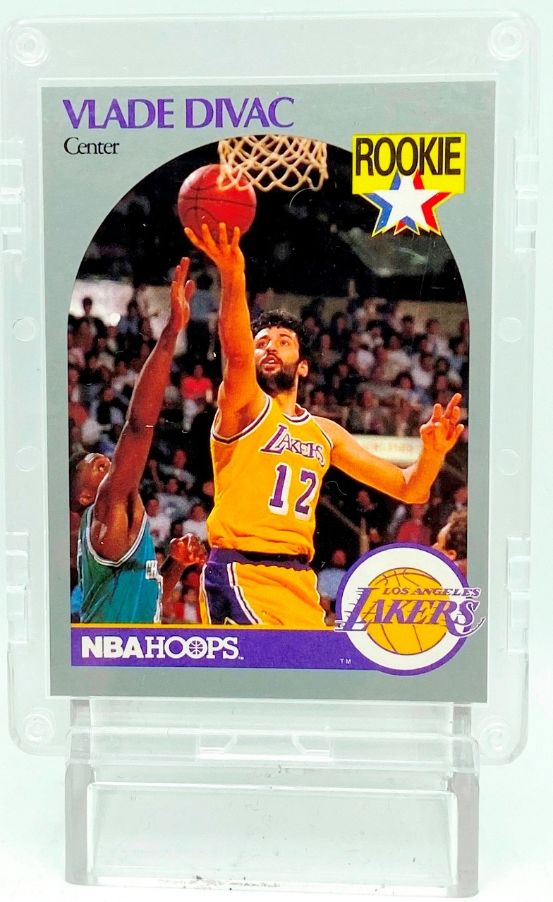 1990 NBA Hoops "ROOKIE" Vlade Divac RC #154 (Los Angeles Lakers)