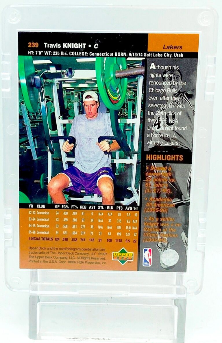 1996-97 Upper Deck Travis Knight RC #239 (Los Angeles Lakers)