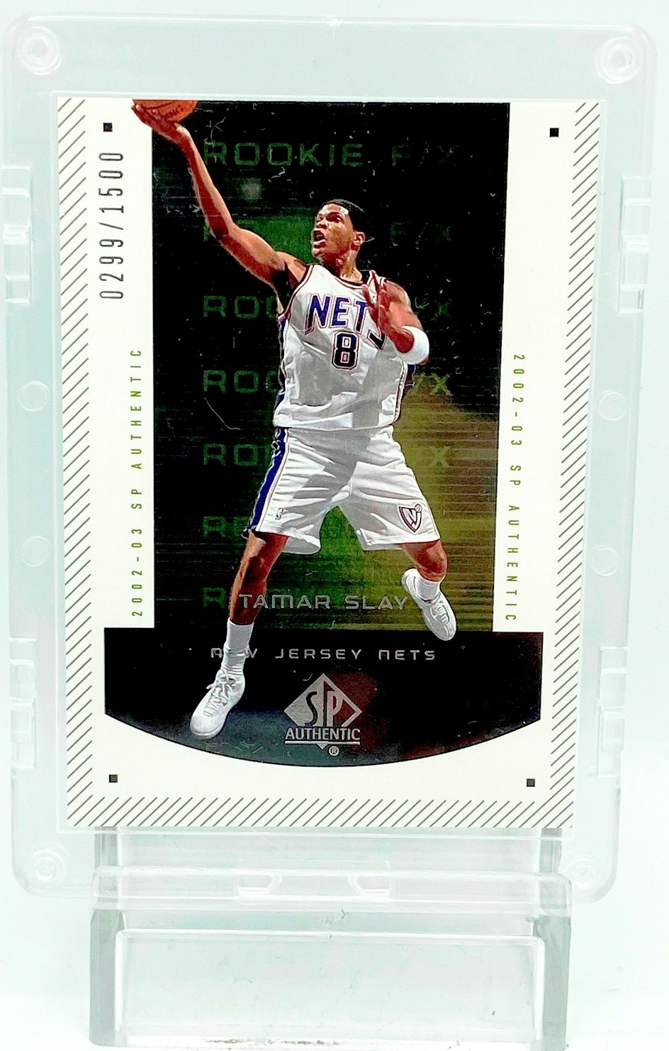 2002-03 SP Authentic F/X NBA Tamar Slay RC #177 Ltd Ed (N Y Nets)