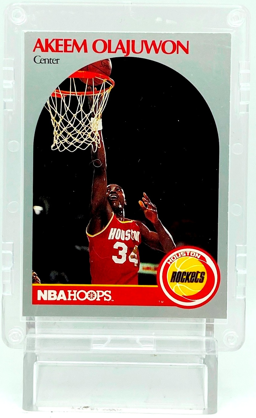 Vintage 1990 NBA Hoops (Hakeem) Akeem Olajuwon #127 (Red Jersey #34 ...