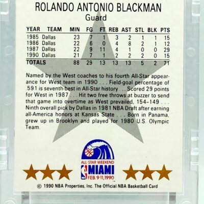 1990 NBA Hoops All-Star-West Rolando Blackman #14 (ASW-Miami)