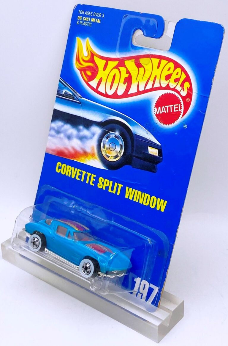 1991 Hot Wheels #197 Corvette Split Window-WW-Tires Basic Wheels