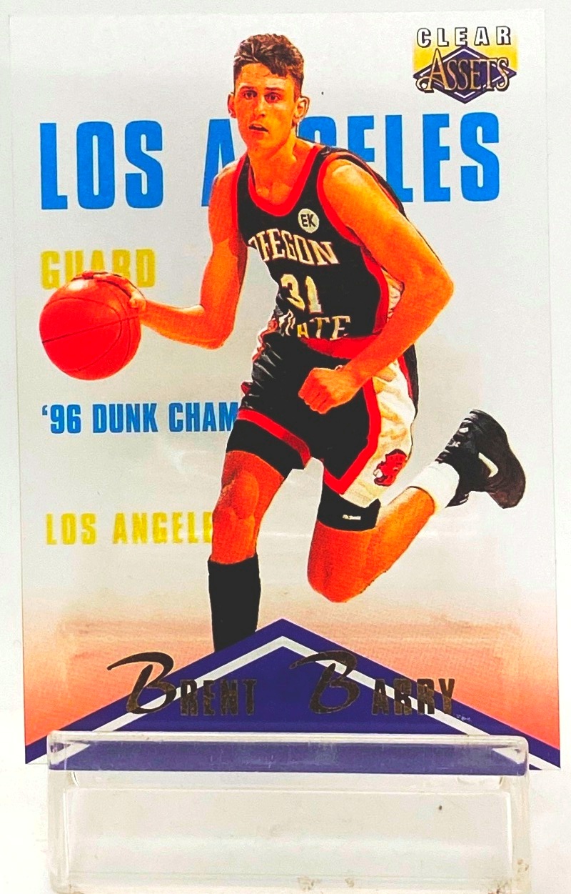 1996 Classic Clear Assets Collegiate/NBA Brent Barry #18 Oregon