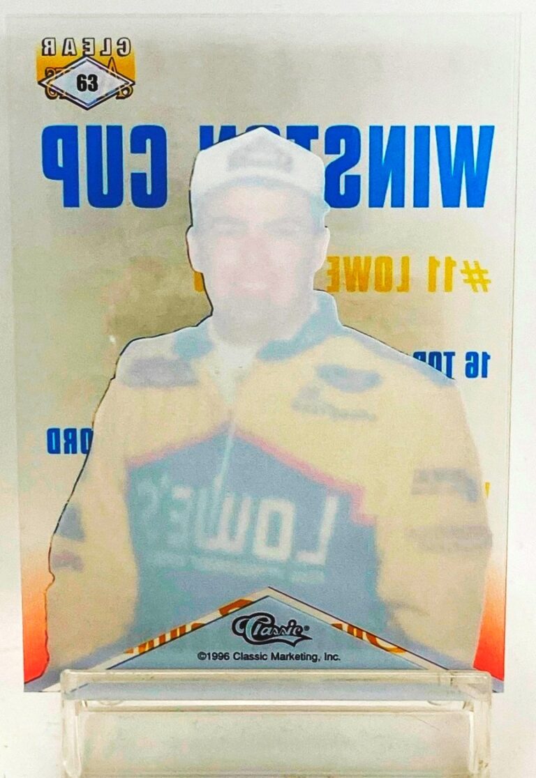 1996 Classic Clear Assets Nascar Brett Bodine #63 (Winston Cup)