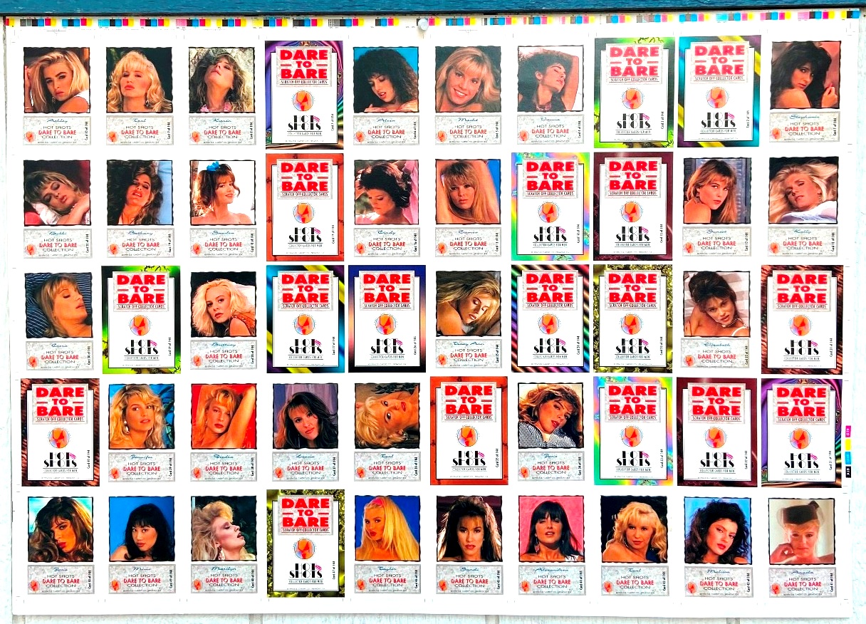 1994 HOT-SHOTS ADULTS-EXTREME-XXX "DARE-TO-BARE" Un-Cut Sheet #1