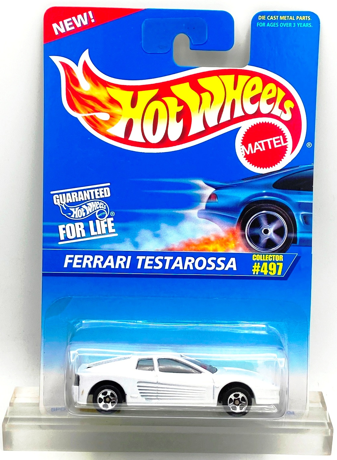 1995 Hot Wheels Collector #497 Ferrari Testarossa (Pearl White)