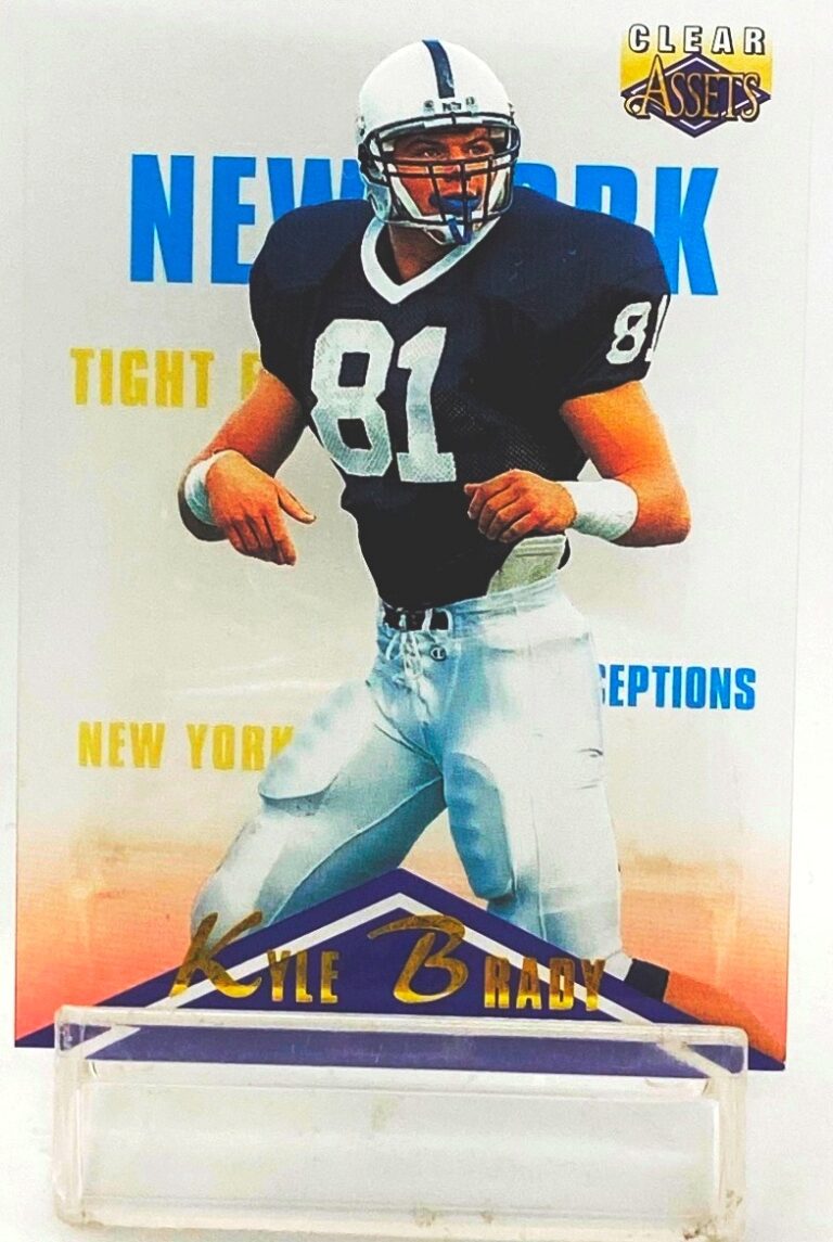 1996 Classic Clear Assets NFL Kyle Brady RC #38 New York Jets
