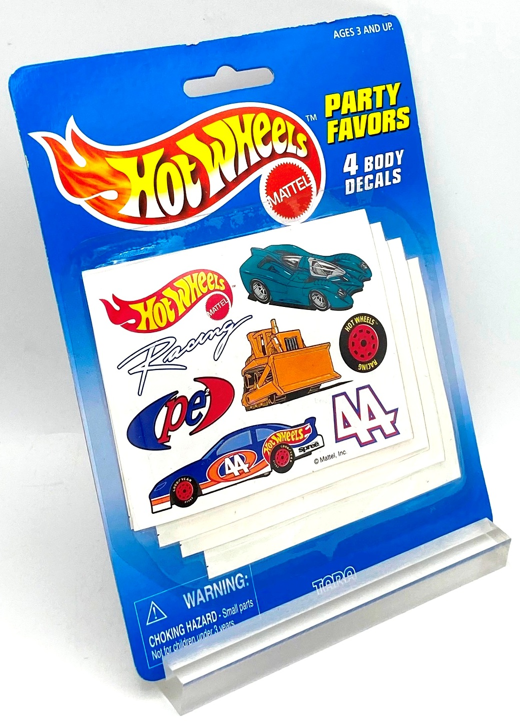 1997 Hot Wheels Party Favors 4-Body Decals (Thrills & Spills)