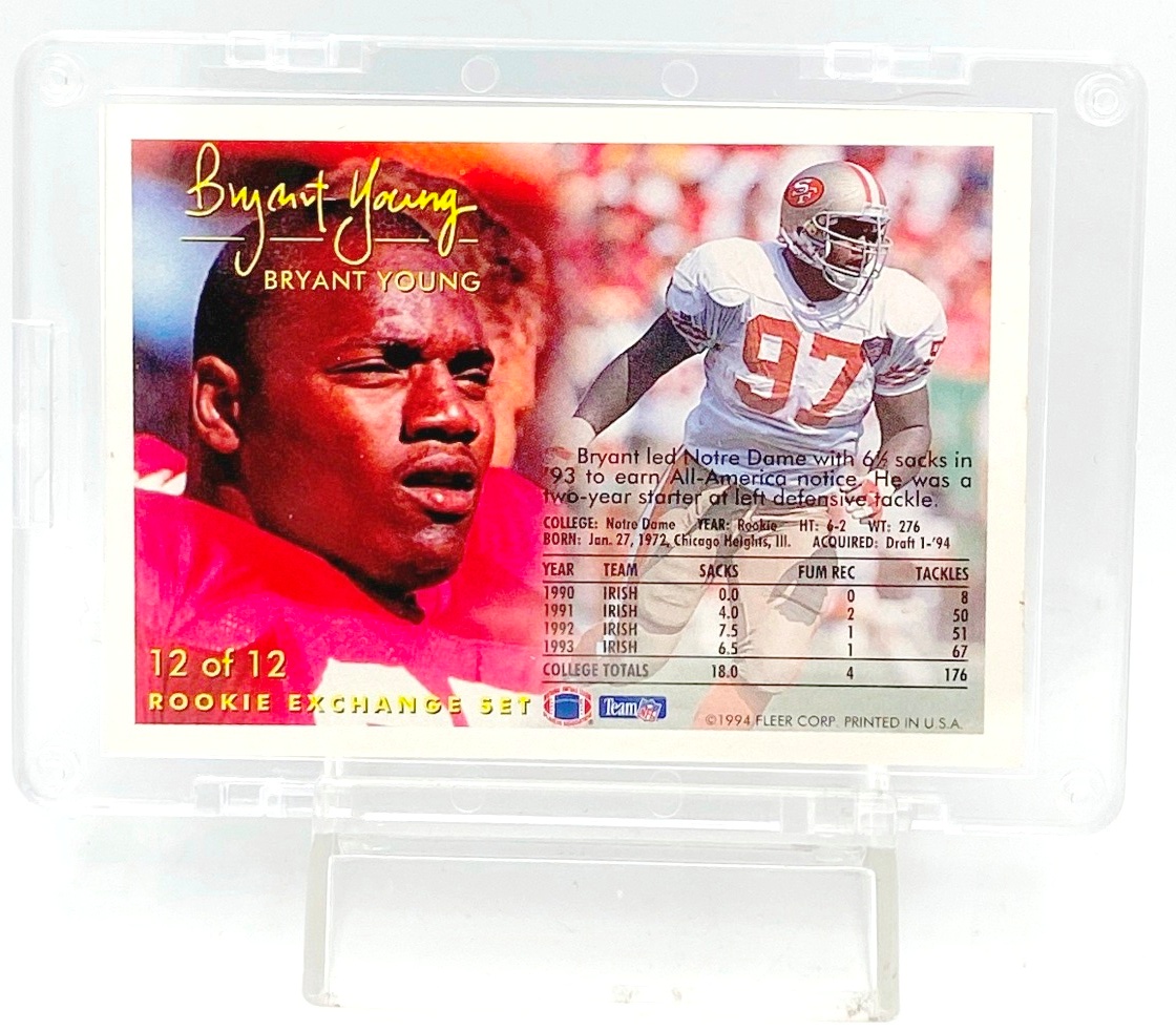1994 Fleer NFL Bryant Young RC 12 of 12 Exclusive Redemption