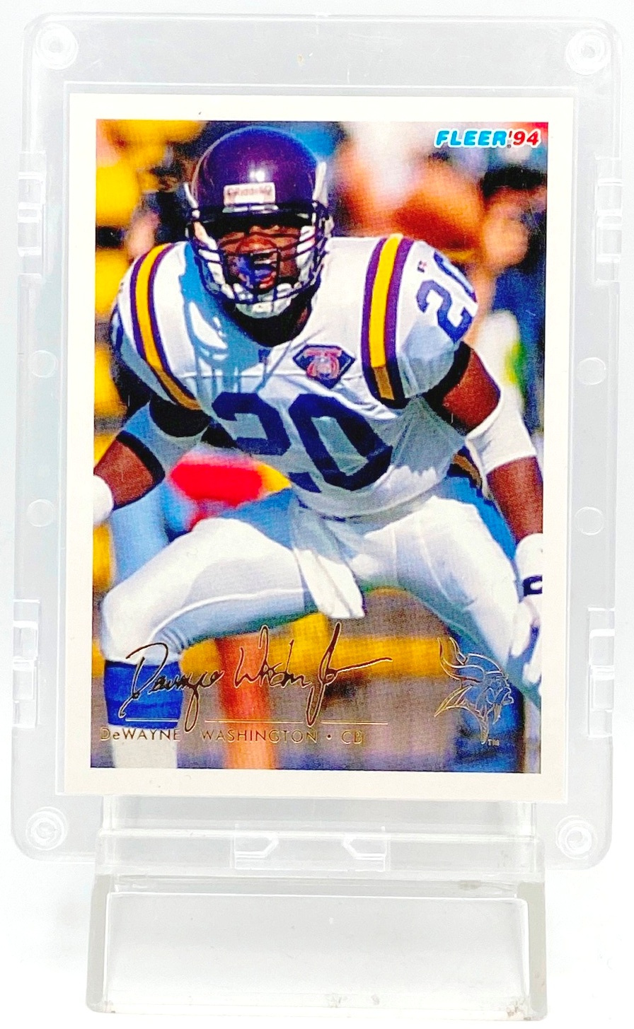 1994 Fleer NFL Dewayne Washington RC #10/12 Exclusive Redemption